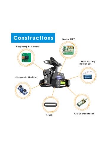 Adeept Wi Fi Wireless Smart RaspTank Robot Car Kit For Raspberry Pi 4 3 Model B 1 Smiths