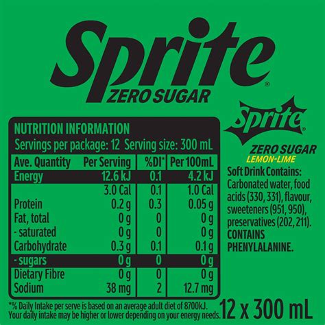 Sprite Zero Sugar Lemonade Soft Drink Mini Bottles 300ml X12 Pack Woolworths