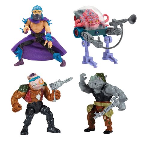 Teenage Mutant Ninja Turtles Classic 4 Mutant 4 Pack Figure Bundle By