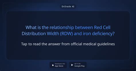 What Is The Relationship Between Red Cell Distribution Width Rdw And