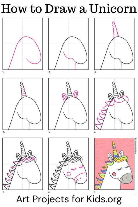 Easy Step By Step Unicorn Drawing Tutorial