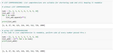 Python — Quick Guide List Comprehensions By Sadhvi Medium