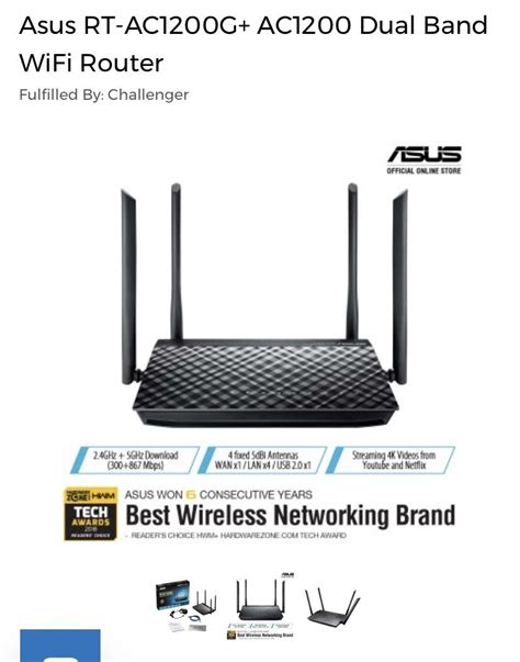 Asus Dual Band Router Rt Ac G Wireless Ac Computers Tech Parts Accessories