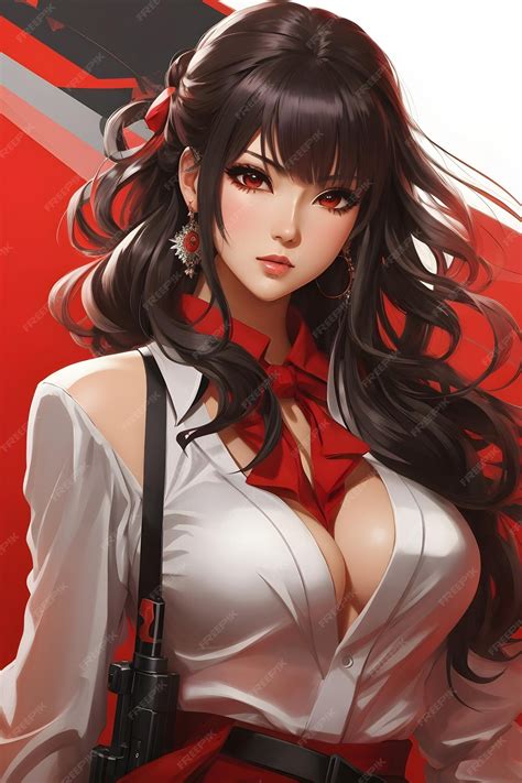 Beautiful Mafia Girl Anime Mafia Anime Girl Anime Girl Anime Girl Portrait Ai Generative Foto