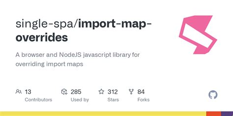 github single spa import map overrides a browser and nodejs javascript library for overriding