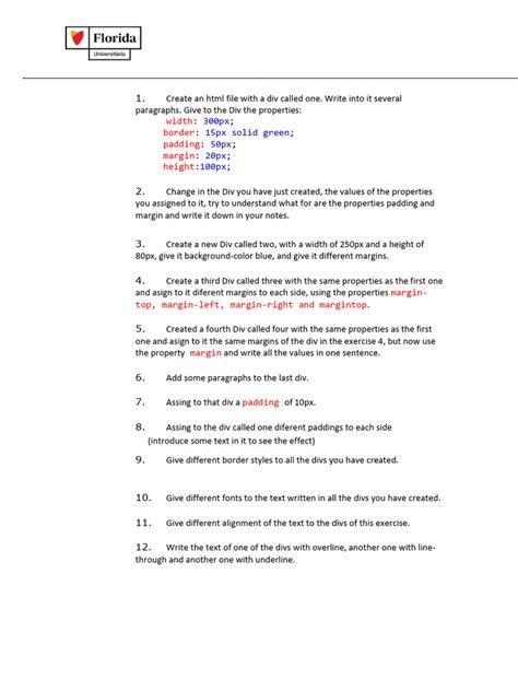 Exercise 3 Css Pdf
