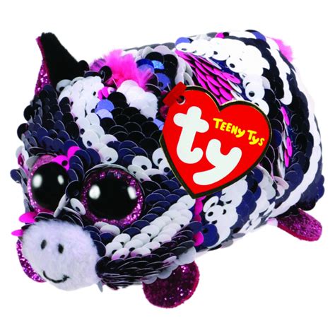 Beanie Boos Flippables Teeny Tys Zoe Pink Zebra Toy Brands A K Caseys Toys