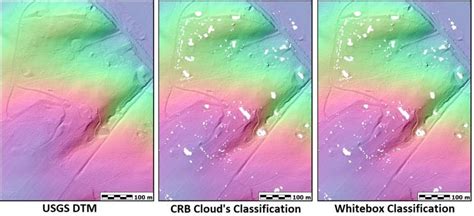 Dtms Created With Two Different Point Classification Algorithms