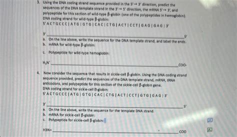 Solved Using The DNA Coding Strand Sequence Provided In Chegg