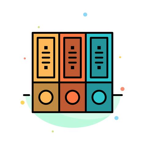 Files Archive Data Database Documents Folders Abstract Flat Color Icon