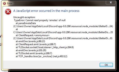 Getting A Javascript Error On Discord Update 08 2025