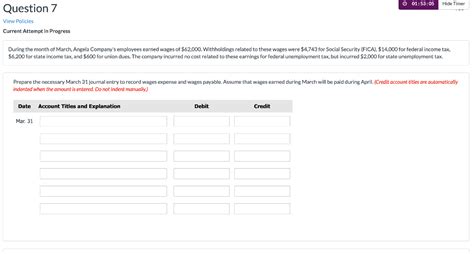 solved o 01 53 05 hide timer question 7 view policies