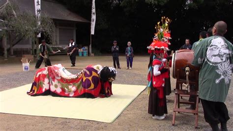 獅子舞列伝2017小立獅子舞菅生神社秋季大祭香川県三豊市山本町辻平成29年2017 YouTube