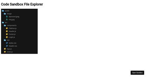 File Explorer Clone Codesandbox