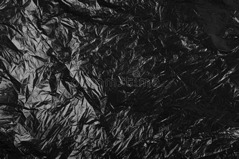 Crumpled Garbage Bag Texture Background Wrinkled Trash Package Pattern Used Plastic Bin Bags