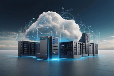 Exploring Cloud Computing Security And Efficiency In Data Transfer Premium AI Generated Image