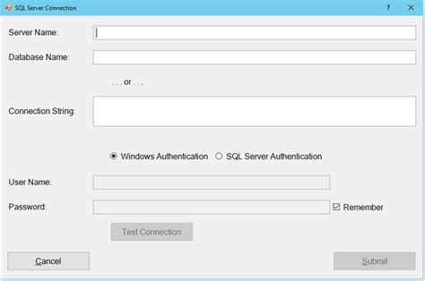 Connect To Sql Server Calibration Control