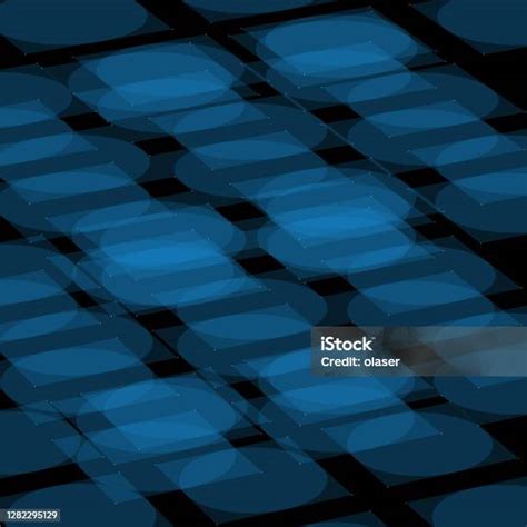 검은 색에 원과 사각형의 추상적 인 평면 원근이 사용됩니다 3차원 형태에 대한 스톡 벡터 아트 및 기타 이미지 3차원 형태 개념 검정색 배경 Istock