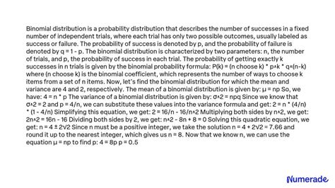 Solved Define Binomial Distribution Also Find The Binomial