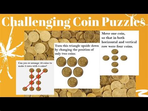 Challenging Coin Puzzles Coin Move Brain Teasers Can You Solve This Coin Puzzles In Just 2