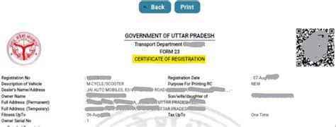 Duplicate RC Download Bike Car RC Book Download PDF Vehicle Owner Details Vehicle Details