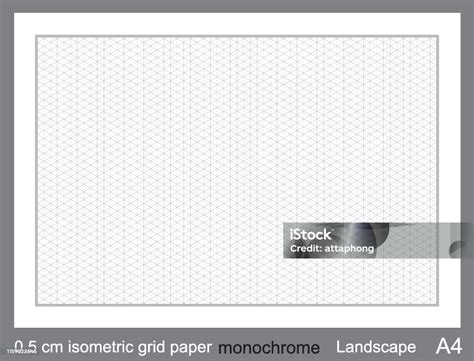 05 Cm A4 등각 투영 그리드 종이 아이소메트릭 그리드 벡터 일러스트 아이소메트릭 그리드 그래프 0명에 대한 스톡 벡터 아트