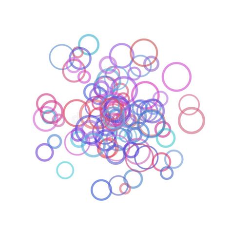 colorful overlapping circles bubbles background stock illustration