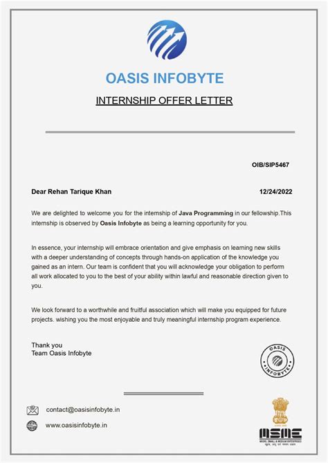 rehan khan on linkedin oasisinfobyte intern javaprogramming