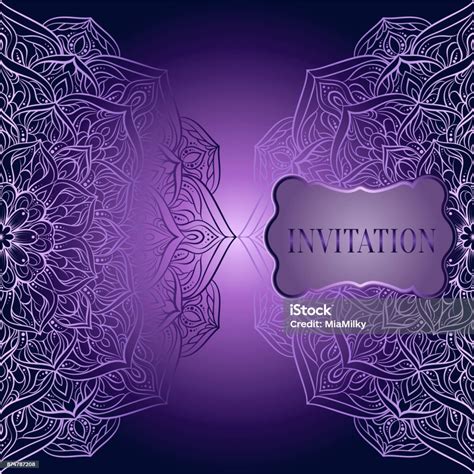 골동품 럭셔리 보라색과 라일락 빈티지 프레임 빅토리아 배너 레이스 만다라 벽지 장식 초대 카드 바로크 스타일 패션 패턴와