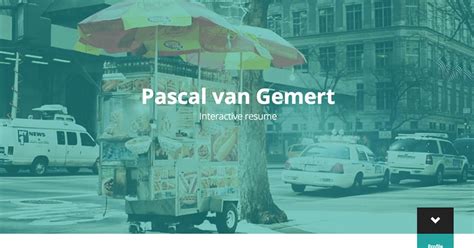 Pascal Van Gemert One Page Website Award