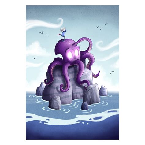 Octopus Friend Art Print Etsy