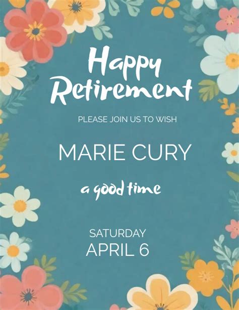 Retirement Party Invitation Template Postermywall