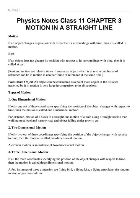 Solution Motion In A Straight Line Notes Studypool
