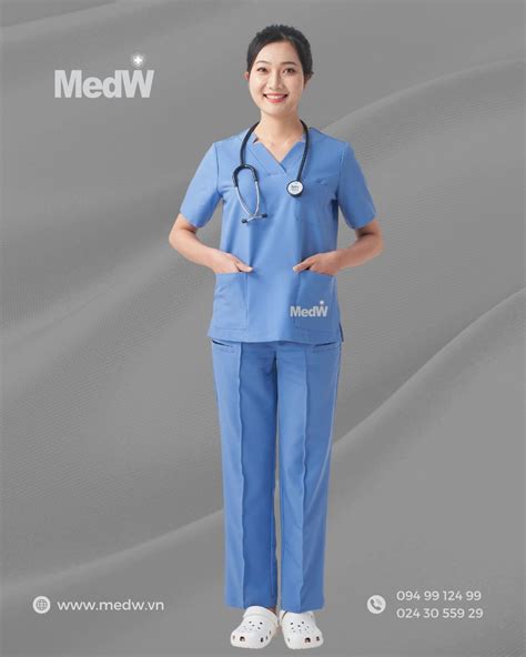 MedW Trang Phục Y Tế Cách Tân Áo Blouses Bác Sĩ Bộ Scrubs Sục Y Tế