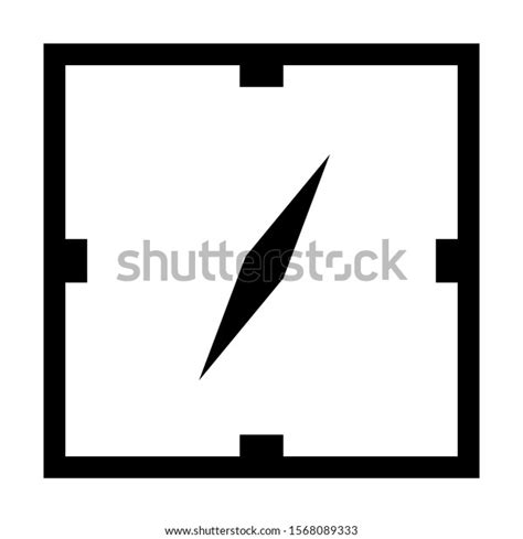 Rectangle Compass Icon Symbol Navigator Stock Vector Royalty Free 1568089333 Shutterstock