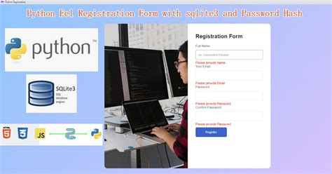 Python Eel Registration Form With Sqlite3 And Password Hash Tutorial101