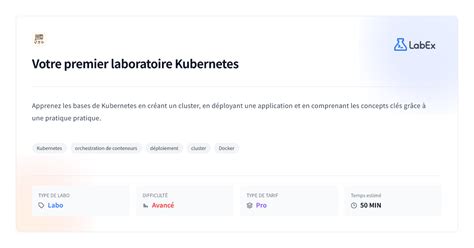 Votre Premier Laboratoire Kubernetes Labex