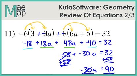 Kutasoftware Geometry Review Of Equations Part 2 Youtube