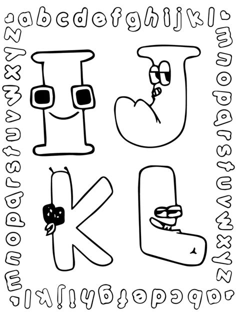 Alphabet Lore Coloring Page