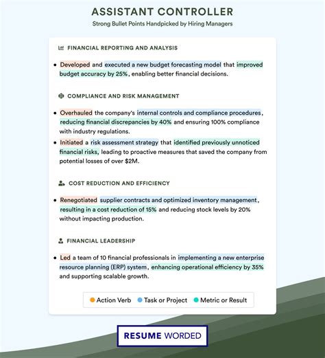 Assistant Controller Resume Examples For 2025 Resume Worded