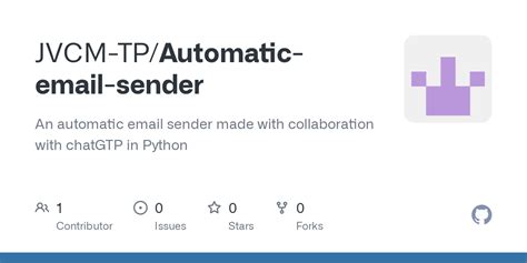 GitHub JVCM TP Automatic Email Sender An Automatic Email Sender Made