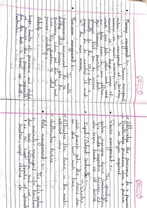SOLUTION Operating System Handwritten Notes Studypool