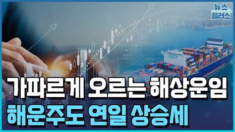 해상운임 고공행진해운주 연일 강세 Pick 한국경제tv뉴스 Youtube