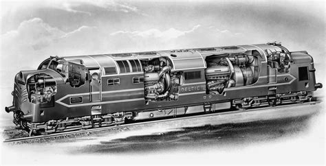 British Railways Dp1 Deltic Cutaway Drawing In High Quality