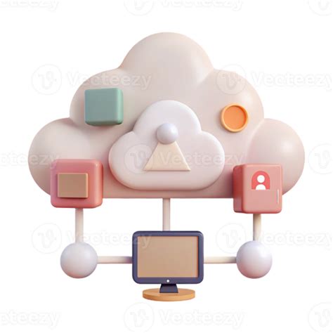 Cloud Computing Network With Computer And Data Sharing 51222762 Png