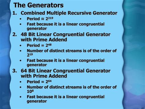 Ppt Pseudorandom Number Generators And The Metropolis Algorithm