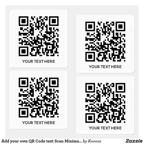 Add Your Own Qr Code Text Scan Minimal Simple Zazzle Coding Text