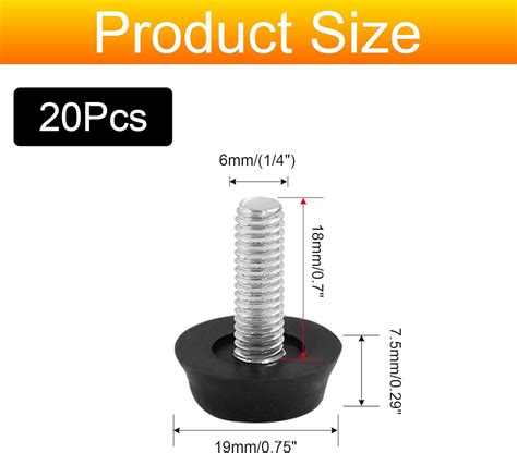 Unlorspy Niveladores De Muebles Ajustables De Rosca De De Pulgada Niveladores De Muebles