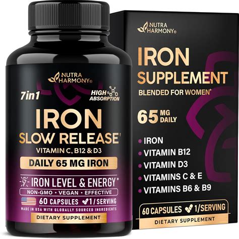 Iron Supplement For Women Iron 65mg Ferrous Sulfate 325mg Stomach Friendly