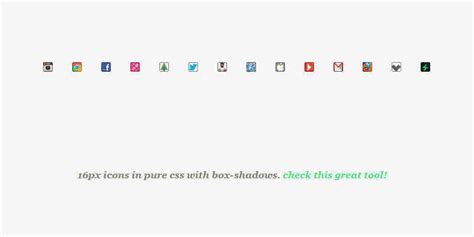 Beautiful 16px Pure Css Icons Bypeople